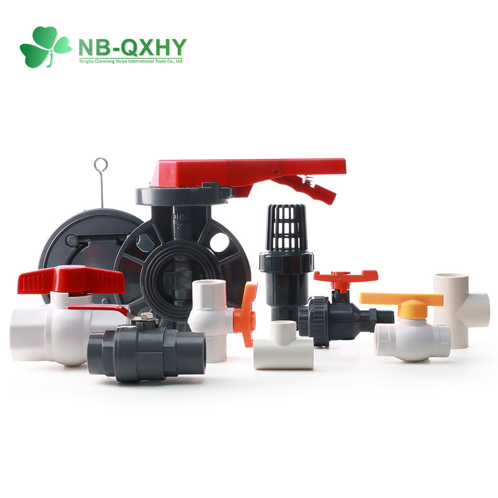ABS Handle Plastic Valve Octagonal Ball Valve 2 Pieces Water True Union Ball Valve