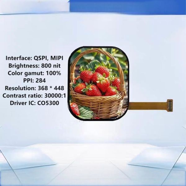 Quality 2.05-inch AMOLED Display Screen With 368*448 Resolution For Outdoor Definition Color Screen for sale