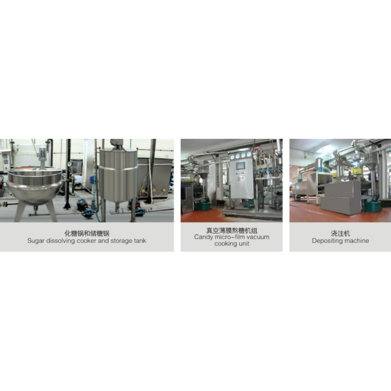 Professional Hard candy production line 150kg / 300kg per hour Hard Candy Making Equipment / Machine Automatic 15 - 50kw