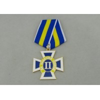 Quality Gold Plating Custom Awards Medals Die Stamp , Ribbons Military Award Medal for sale