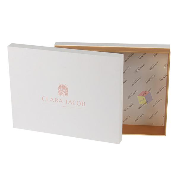 Quality Personalized Custom Logo Design White Apparel Gift Clothing Packaging Box Lid for sale