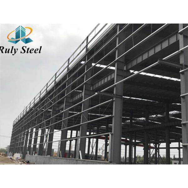 Quality Prefabricated Multi Storey Steel Frame Construction With Crane for sale