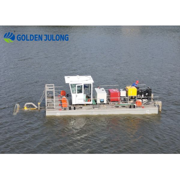 Quality Hydraulic Auger Head Suction Self Propelled Dredge For Shallow Dredging for sale
