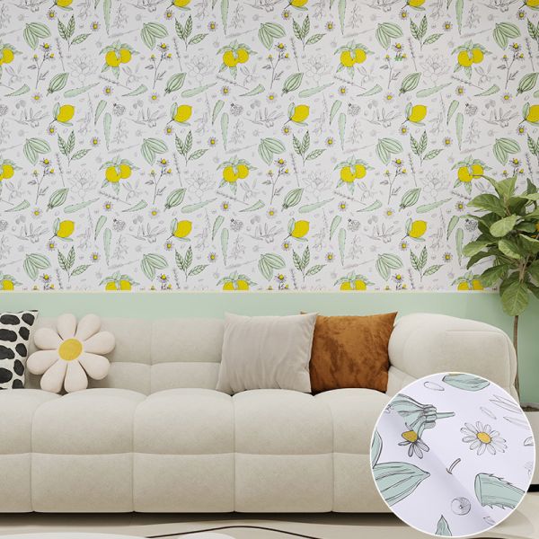 Quality Home Decoration Floral Peel And Stick Wallpaper Glossy Floral Adhesive Contact Paper for sale