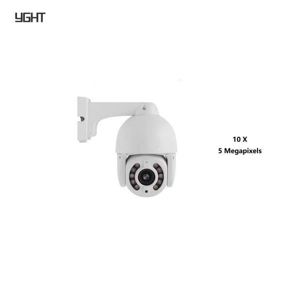 Quality YGHT 5MP Motorized Zoom Outdoor Security Camera With Full Color Night Vision & Two-Way Audio, H.265, PTZ, IP67 Waterproof Camera for sale