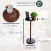 china Specific Coffee Table Modern Wooden Drink Table with Phone Mount and Small Round