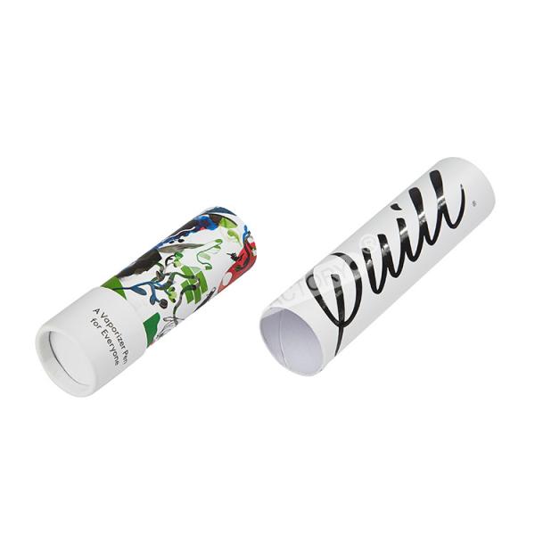 Quality Stylish White Custom Cardboard Tube Packaging For Vaporizer Pen for sale