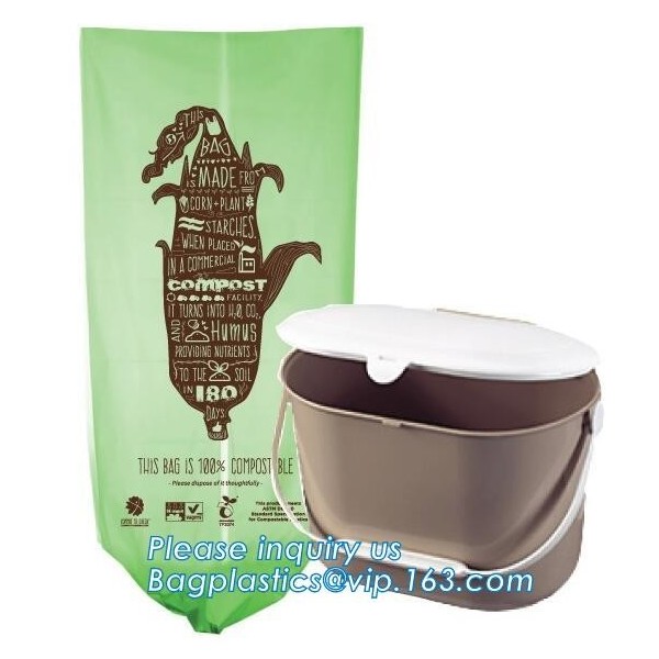 Quality OEM 100% Compostable Eco Friendly Biodegradable Garbage Bags, 100% Biodegradable for sale