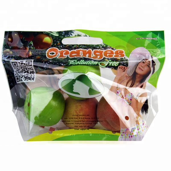 Quality BOPP / CPP Fresh Plastic Vegetable Packaging Bag With Vent Holes for sale