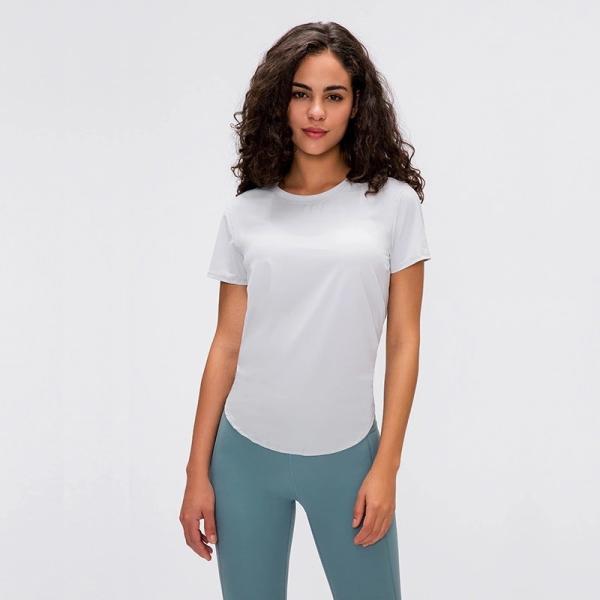 Quality Belted Fashionable Breathable Womens Gym T Shirts Blouse for sale