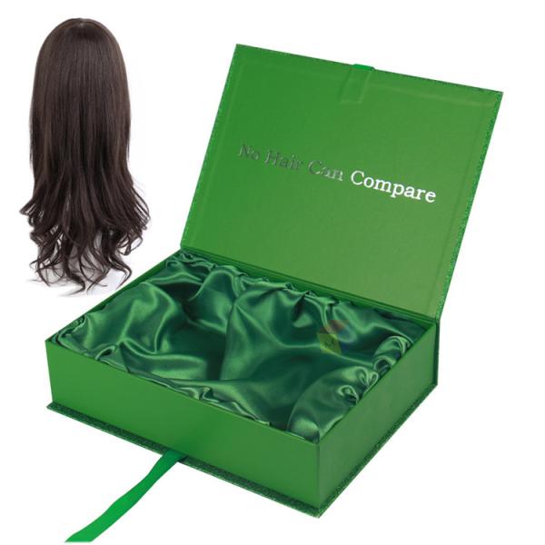 Quality Ribbon Closure Hair Extension Packaging Box Magnetic Closure Gift Box Versatile for sale