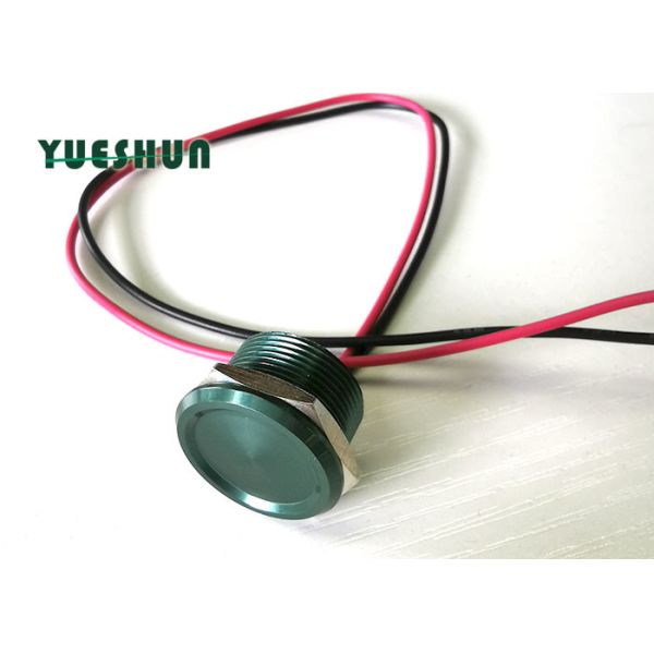 Quality Yellow Color Shell Momentary Piezo Switch Aluminium Alloy Body Flat Round Head for sale