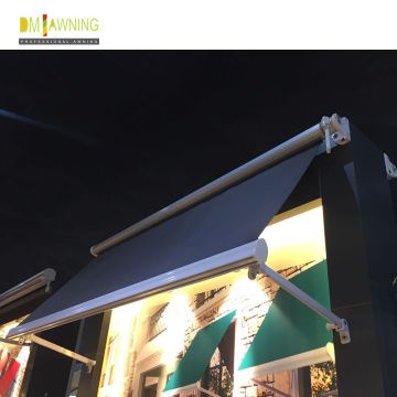 Quality Aluminum Retractable Window Awnings Drop Arm Remote Control Deck Awnings for sale