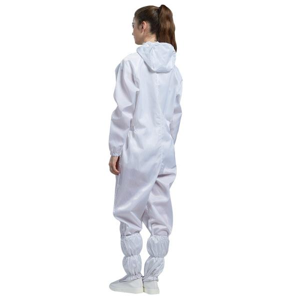 Quality White Stand Collar ESD Anti Static Jumpsuit Clean Room Jumpsuit for sale