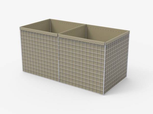 Quality Military Use Hesco Bastion Barrier System Square Hole Shape Easy Assembly for sale