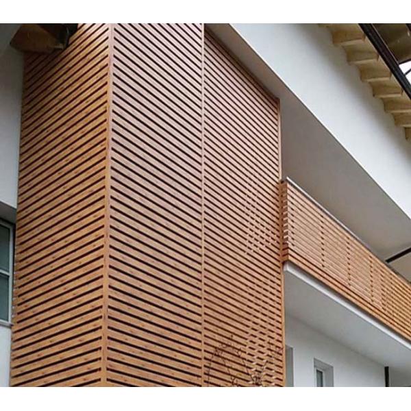 Quality Plastic Composite Garden Exterior WPC Wall Panel Waterproof WPC Fluted Wall for sale