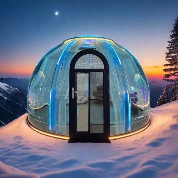 Quality 4.2m Diameter Full 360°Transparency PC Dome House Waterproof Bubble Tent for for sale