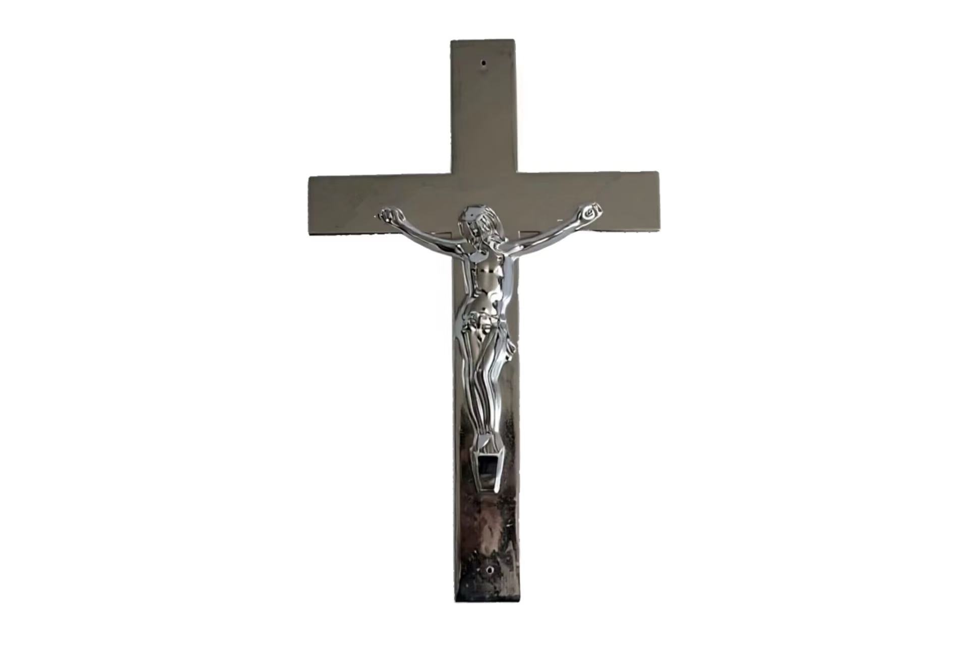 Quality Silver Color Plastic Jesus Coffin Crucifix Size 24 × 14 Cm For Funeral Casket for sale