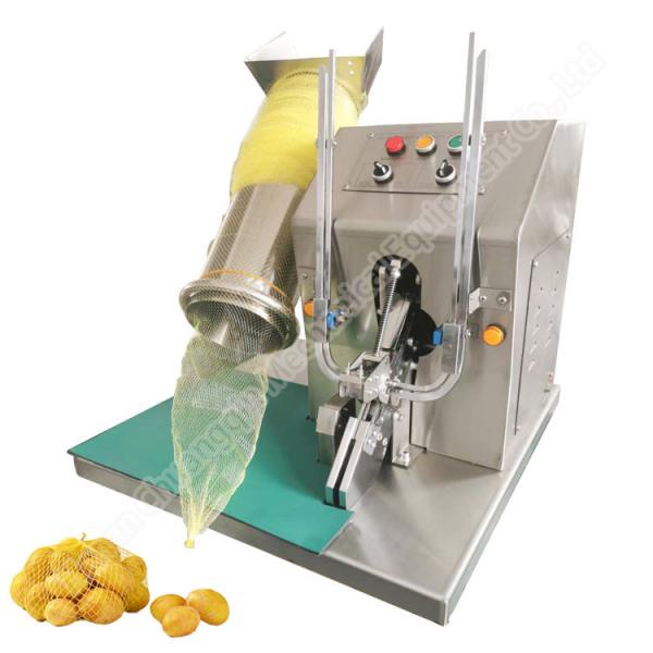 Quality Semi Automatic Fruit Mesh Bag Packing Machine Garlic Orange Onion Packing Net Bag Machine for sale