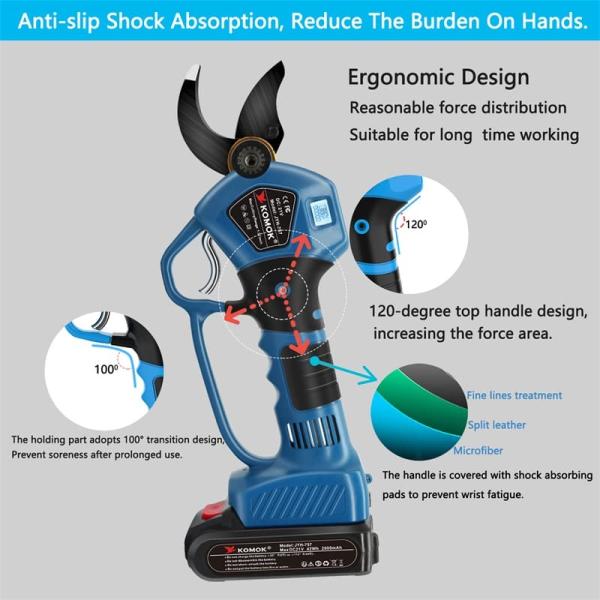 Quality Electric Pruning Shears 40mm Cutting Range With 21V Rechargeable Battery for sale
