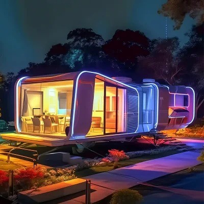 Quality Portable Camping Capsule Villas Maison Prefabriquee Casas Prefabricadas for sale