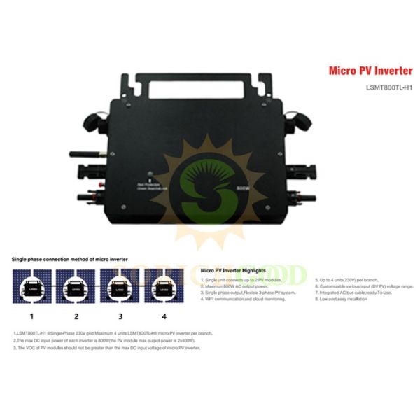 Quality 800W Solar Power Micro Inverter WIFI Enabled Cloud Monitoring For Detailed Performance Tracking for sale