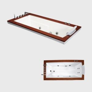 Quality 24Inch Buildin Massage Freestanding Jetted Bathtub Acrylic 2 Person Round for sale