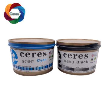 Quality MSDS Ceres Pantone UV Offset Ink CMYK Paper Plastic Cups Printing Ink for sale