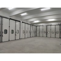 Quality Customized Grey Folding Doors No Motor With Cast Iron Hinges for sale