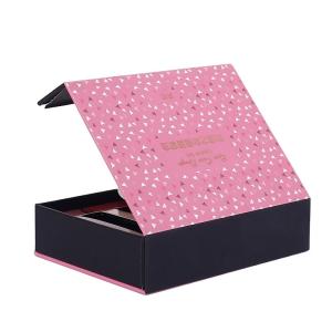 Quality Personalised CMYK Pink Gold Foil Gift Packing Boxes Magnetic Lid for sale