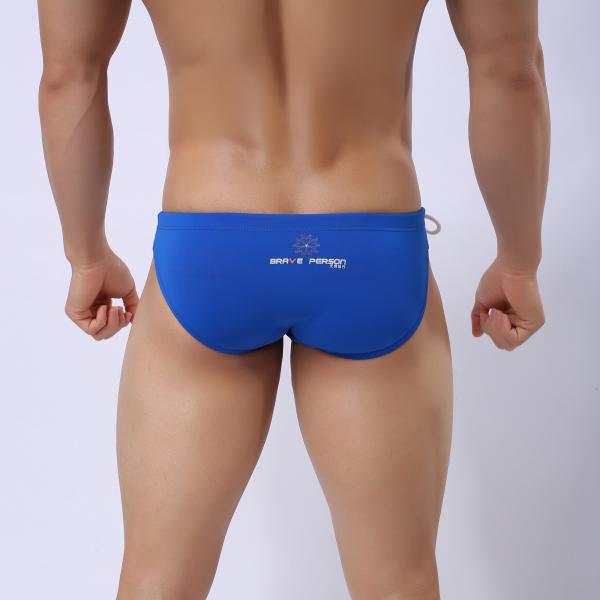 Quality Mid Rise Patterned Boxer Briefs Bikini Adjustable Men Swimming Short for sale