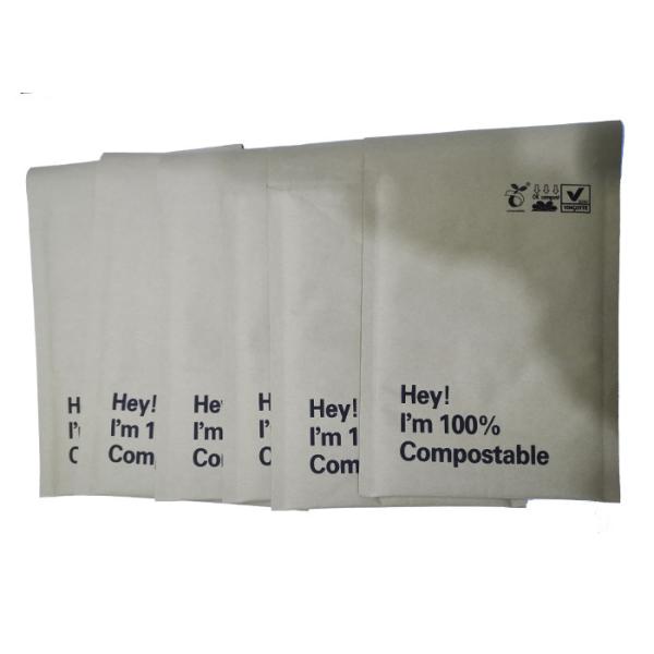 Quality Eco Friendly ISO9001 Kraft Paper Bubble Mailers Biodegradable for sale