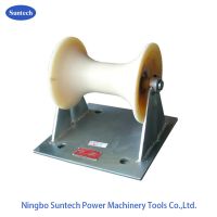 Quality 5KN Flat Trench Straight Line Electrical Cable Roller With Steel Plate for sale