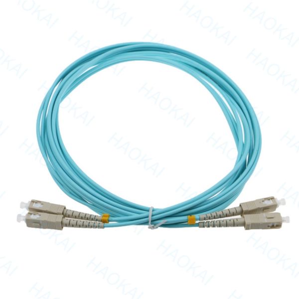 Quality Breakout MPO OM3 Patch Cord LC Connector Multimode Fiber Optic Patch Cables for sale