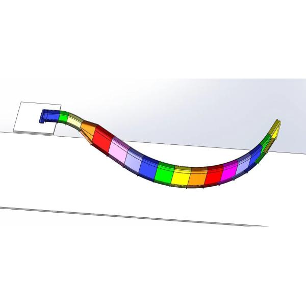 Quality 5-60 Years Old U Shape Water Slide Big Mutilcolor Boomerang Water Slide for sale
