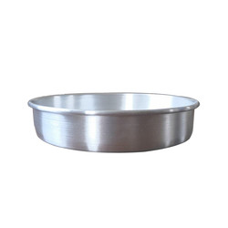Quality 7*2 inch aluminum round silver cake baking pan Straight body solid bottom fixed for sale