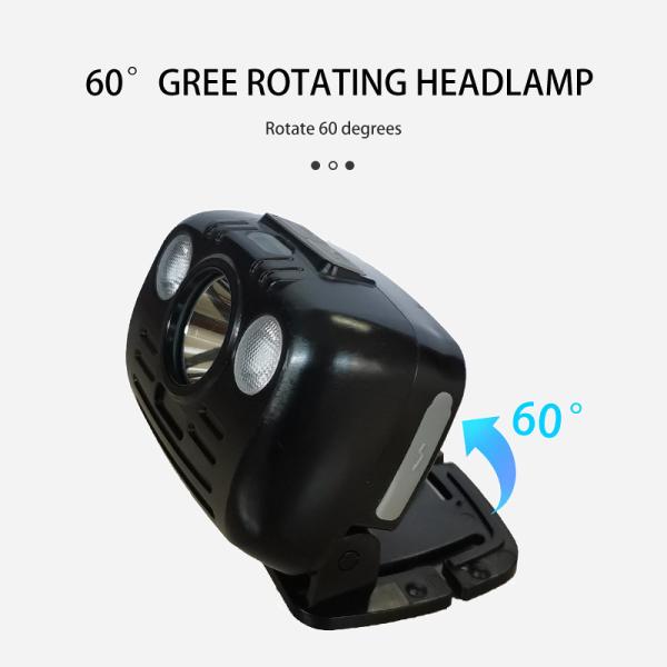 Quality 2.2ah 3.7 Volt Li Ion Battery Rechargeable Head Torch Colorful Display for sale