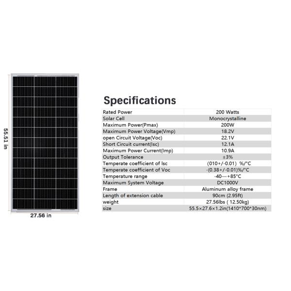 Quality 200w 400w 800w Solar Panel Kit 12v With Mounting Brackets Rv Caravan Camper Van for sale