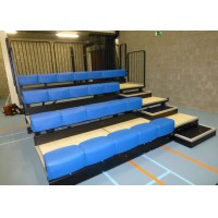 Quality Portable Telescopic Seating Systems With Colorful Bench Manual Operation for sale