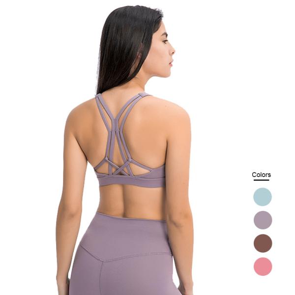 Quality Women Fitness Padded Sports Bra Sexy Gym Training Underwear for sale