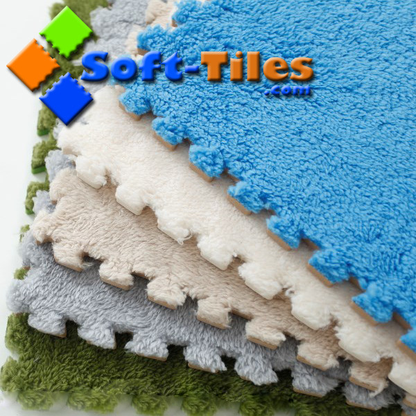 Quality 12x12inch EVA Plush Cut Pile Carpet  Baby Soft Playmat 1.0cm thickness for sale