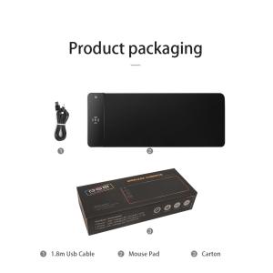 Quality 15W Wireless Charging Mouse Pad Extended Large Micro Textured Cloth Surface for sale