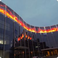 Quality T12 LED Mesh Screen Outdoor Full Color CE RoHS FCC 12mm Pixel Light for sale