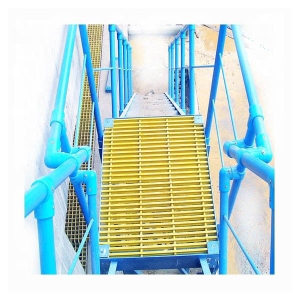 Quality Anti-Slip FRP Pultruded Fiberglass Plastic Stair Grating for Heavy-Duty Staircases for sale