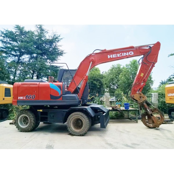 Quality HKL160 Second Hand Excavator Wheel Steel Grabbing Machine Used Excavator Machine for sale