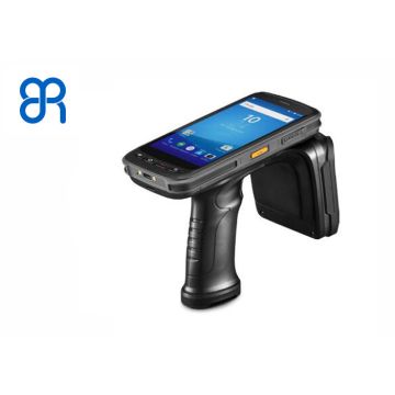 Quality Long Range UHF Handheld RFID reader with R2000 4dBic circular polarized antenna for sale