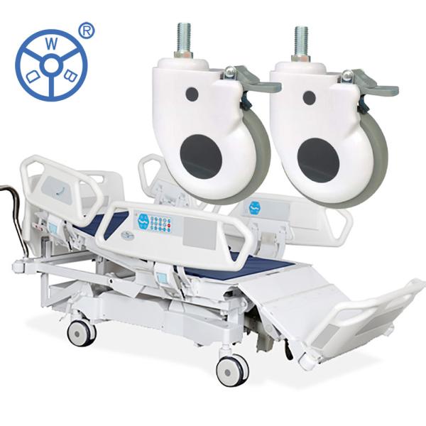 Quality 125mm Medical Bed Casters Stem Locking Anti - Winding Hospital for sale