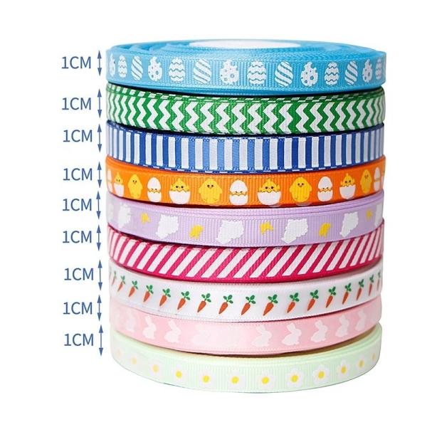 Quality Spring and Easter Themed Grosgrain Ribbon 3/8" Width Support for 7 Days Sample for sale