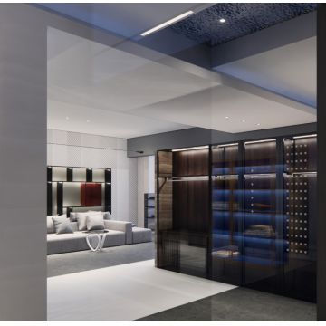 Quality Customized Sizes Aluminium Frame Sliding Glass Door Window For Wardrobe Hardware for sale