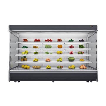 Quality Modern Fan Cooling Shelf Open Chiller Fridge For Beverage / Fruit / Vegetable for sale